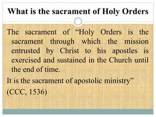 holy orders.pptx | Christianity | Religion & Spirituality