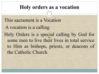 holy orders.pptx | Christianity | Religion & Spirituality