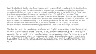 Holy Quran translation into English | PPTX