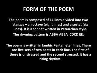 Holy Sonnet 1 John Donne, Summary and Analysis | PPTX | Poetry | Books ...