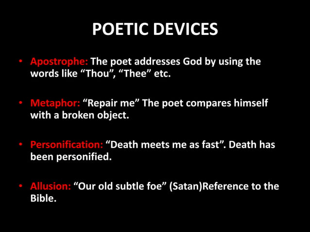 Holy Sonnet 1 John Donne, Summary and Analysis | PPTX | Poetry | Books ...