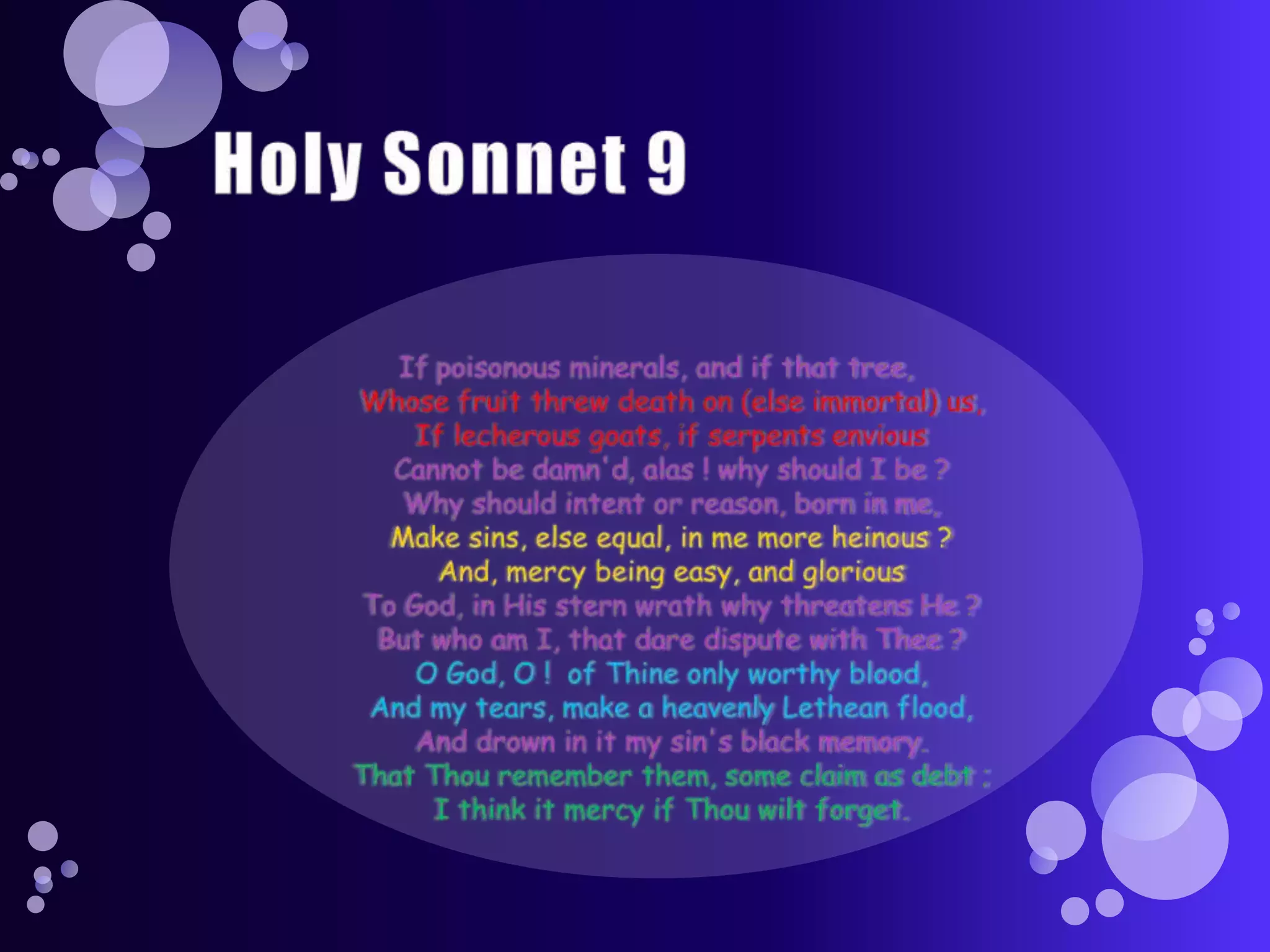 Holy Sonnet IX | PPT