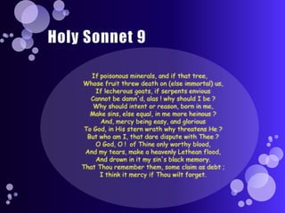 Holy Sonnet IX | PPT
