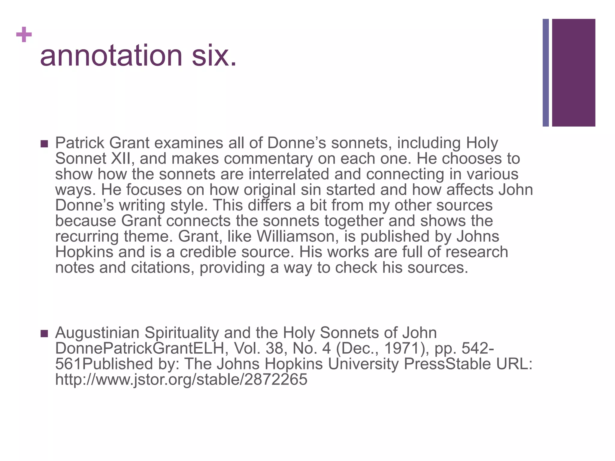 Holy Sonnet Annotation | PPTX