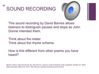 Holy Sonnet Annotation | PPTX