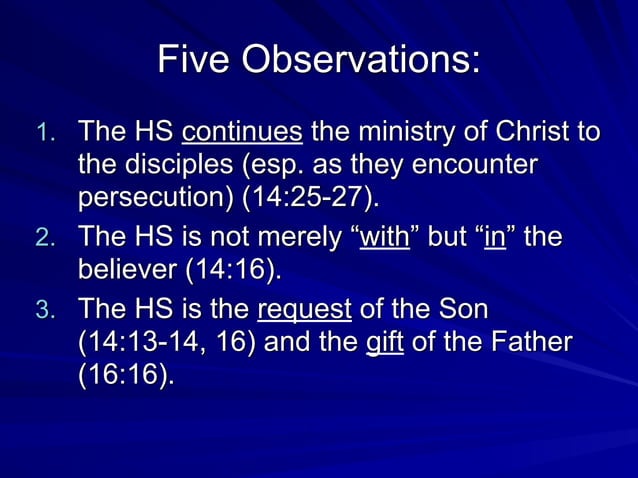 Doctrine of Holy Spirit Introduction | PDF | Christianity | Religion ...