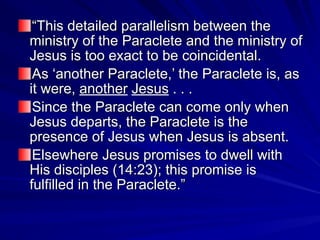 Holy Spirit as Paraclete | PDF