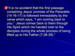 Holy Spirit as Paraclete | PDF