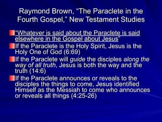 Holy Spirit as Paraclete | PDF