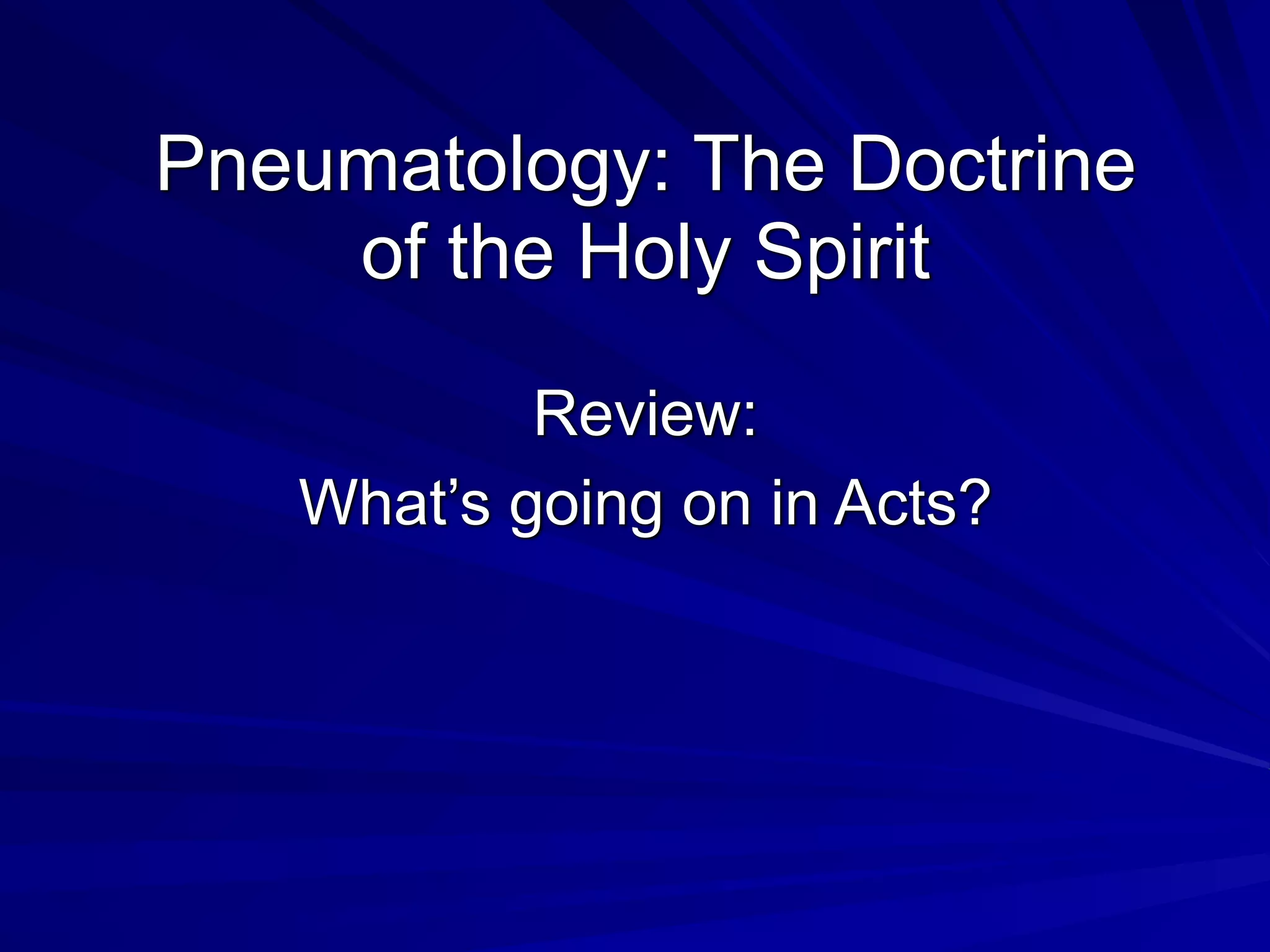 Holy Spirit in Acts | PDF