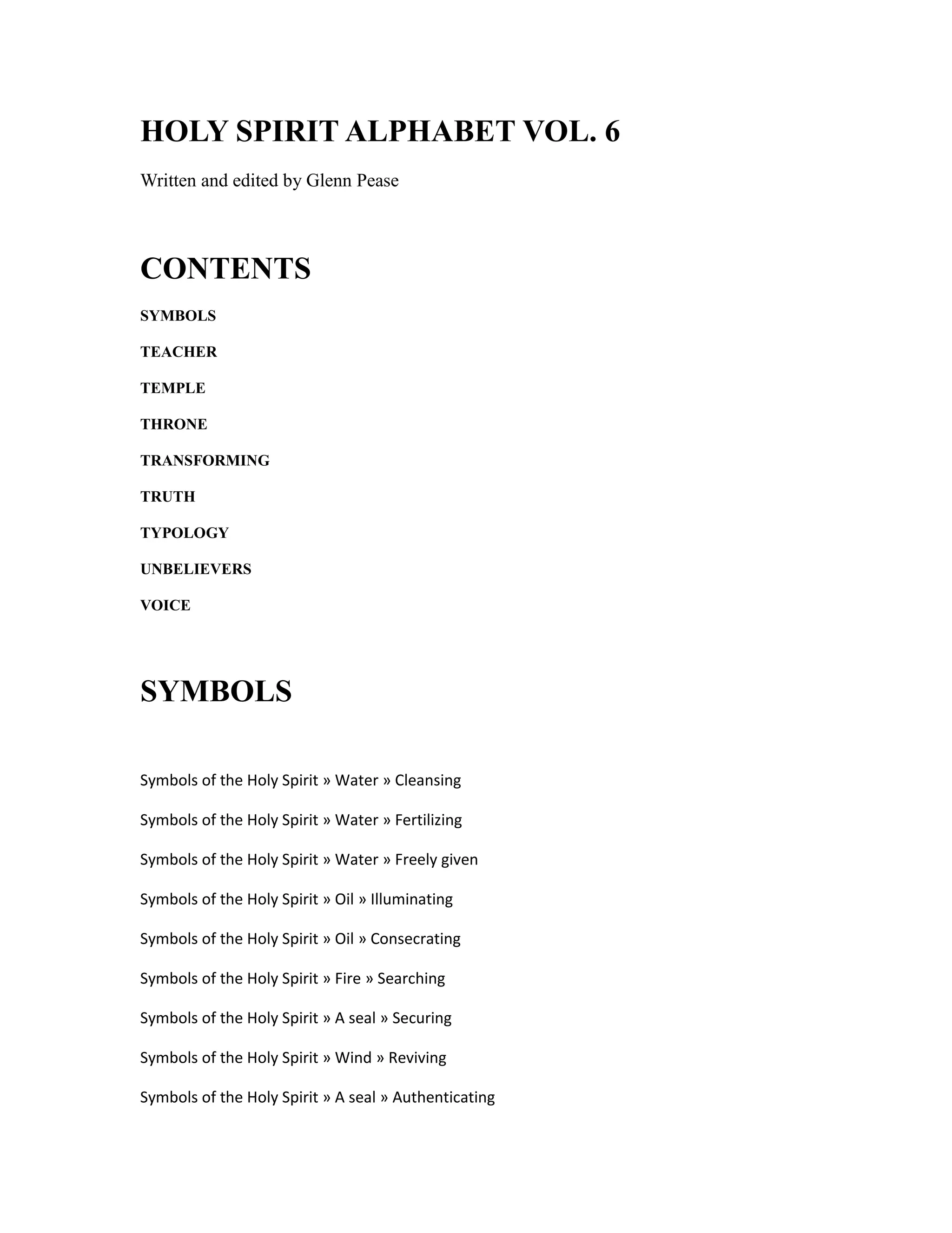 Holy spirit alphabet vol. 6 | RTF | Christianity | Religion & Spirituality