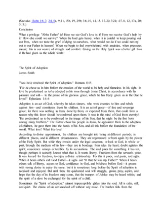 Holy spirit and adoption | DOCX