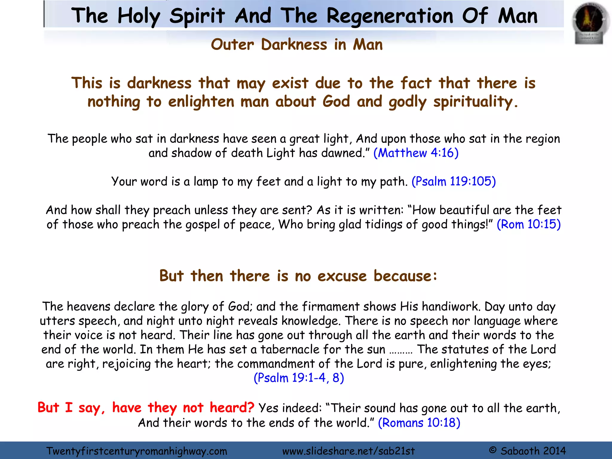 Holy Spirit And The Salvation Of Man Part 1 | PPTX