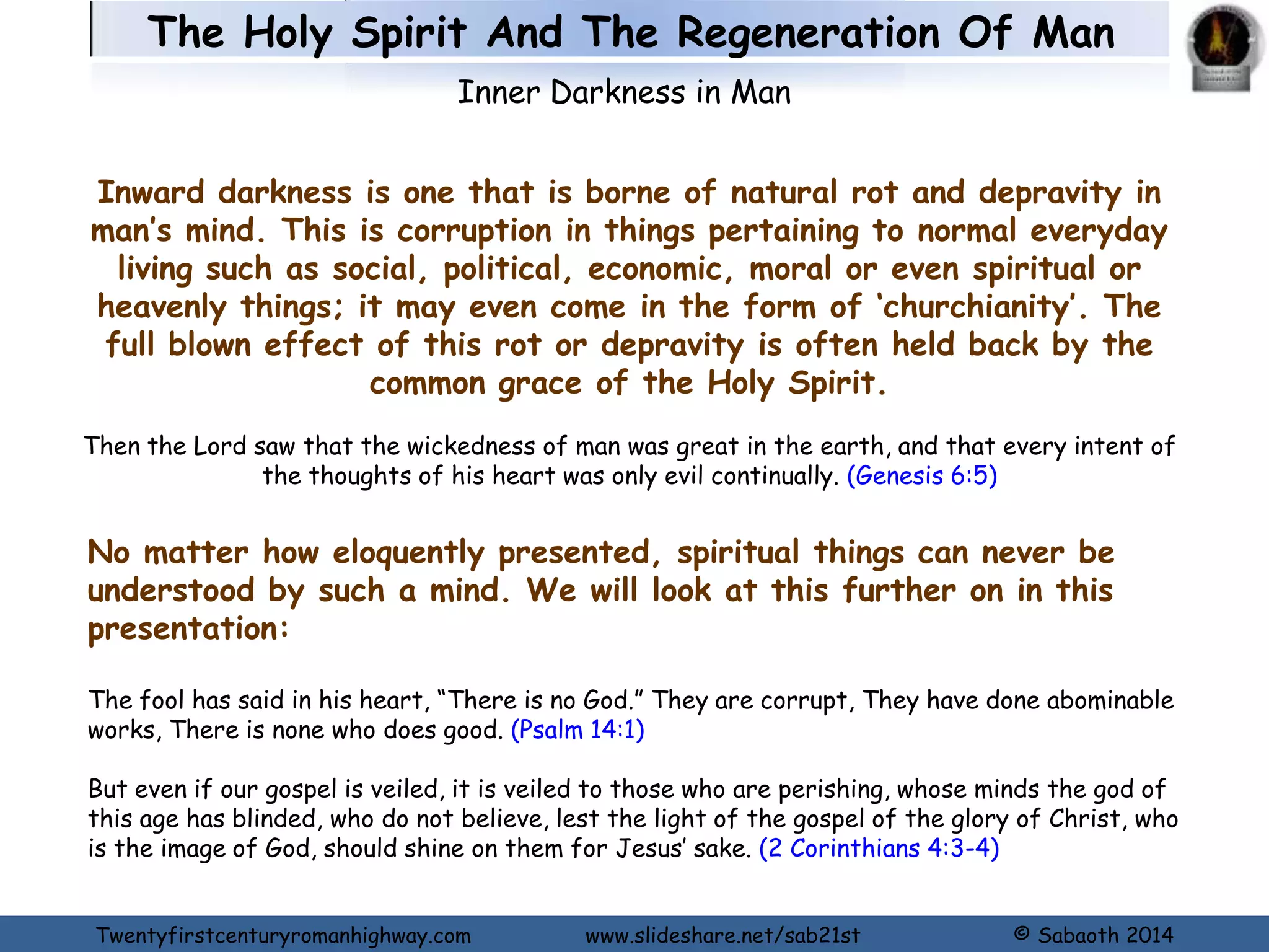 Holy Spirit And The Salvation Of Man Part 1 | PPTX
