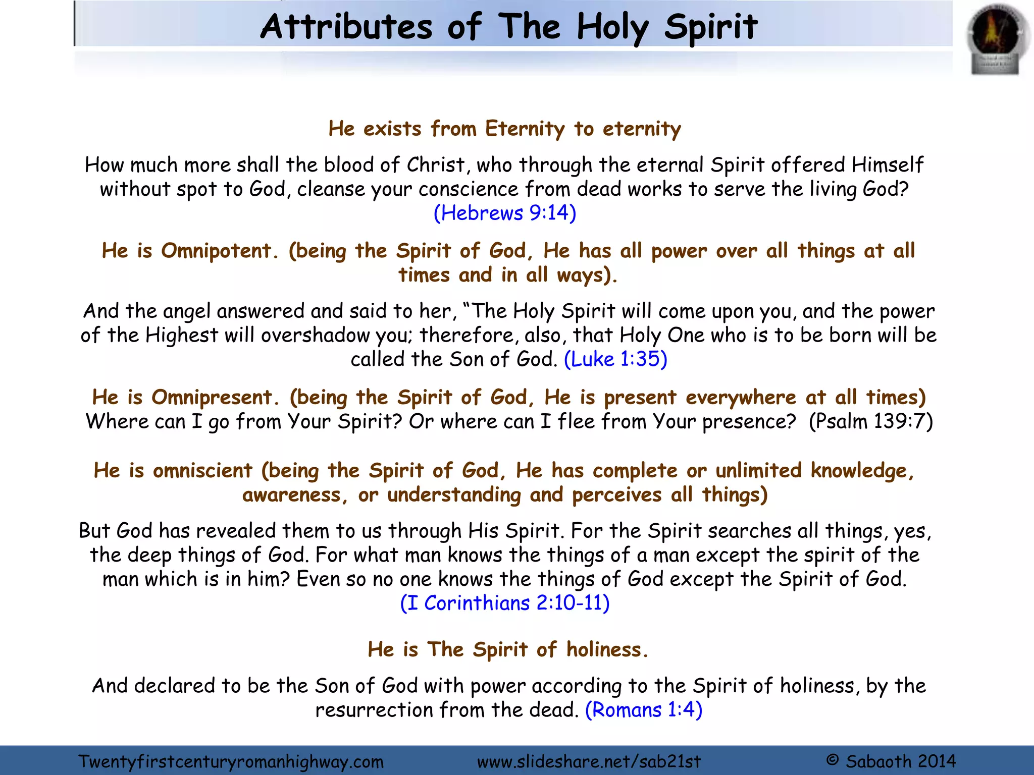 Holy Spirit And The Salvation Of Man Part 1 | PPTX