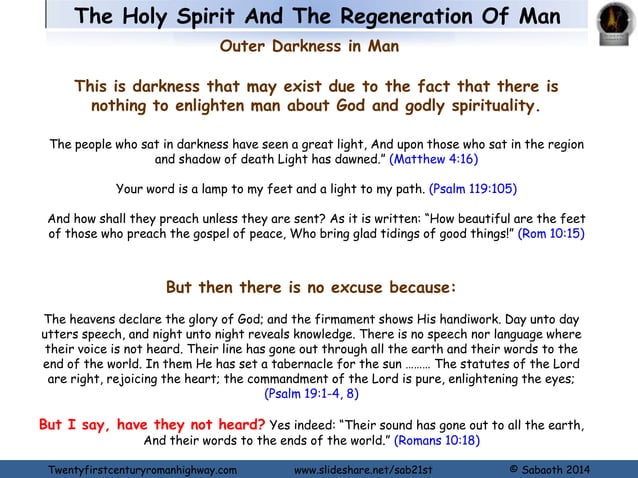 Holy Spirit And The Salvation Of Man Part 1 | PPT