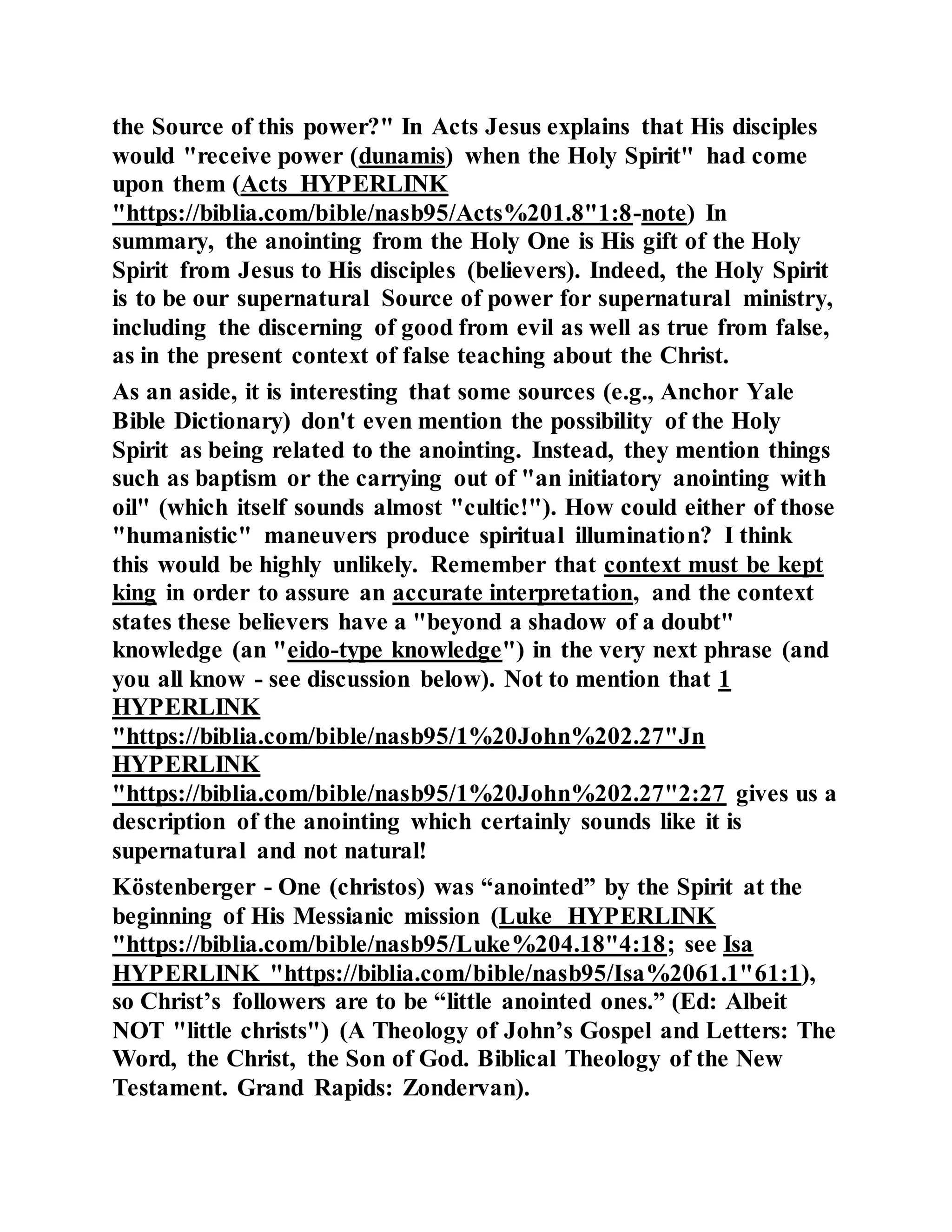 Holy spirit anointing with truth | PDF