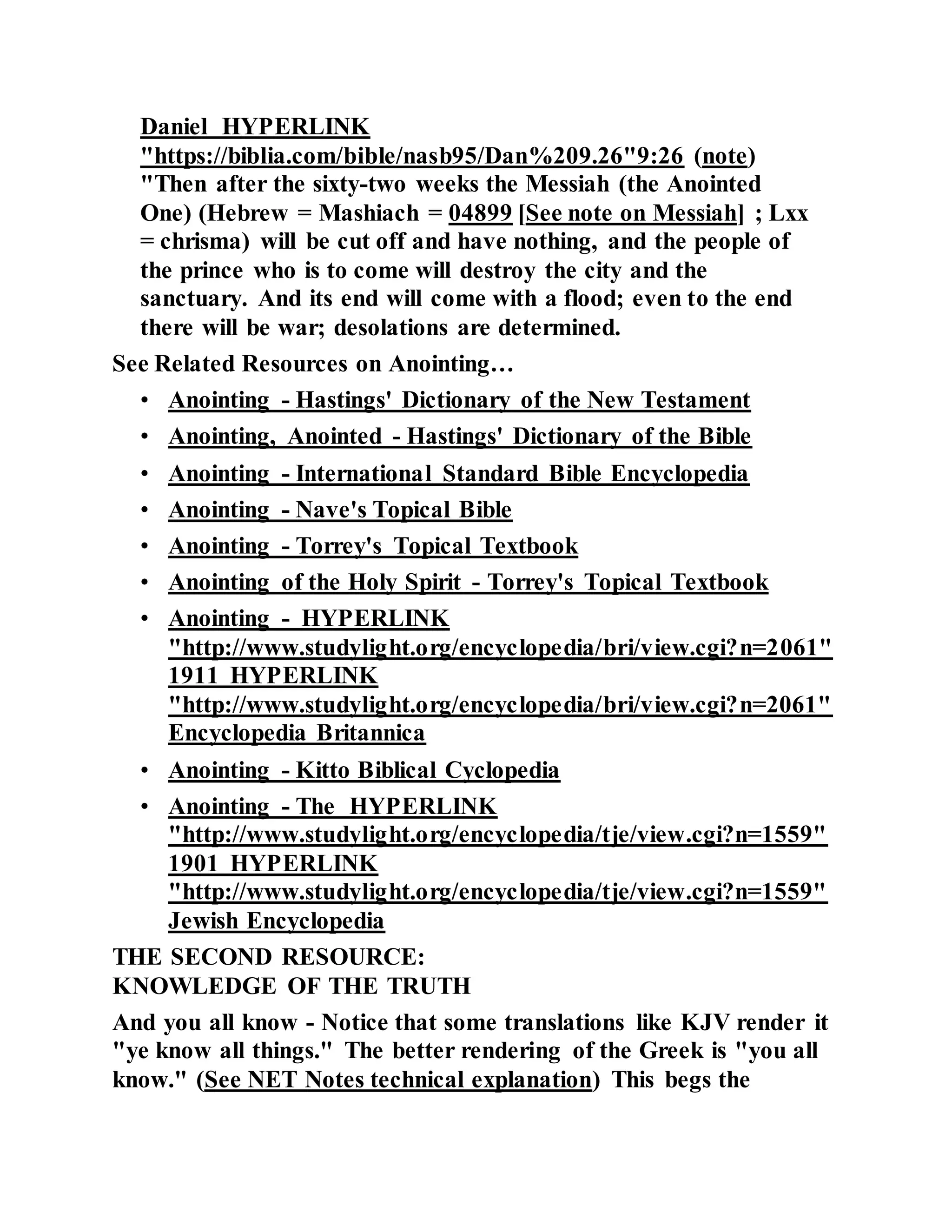 Holy spirit anointing with truth | PDF