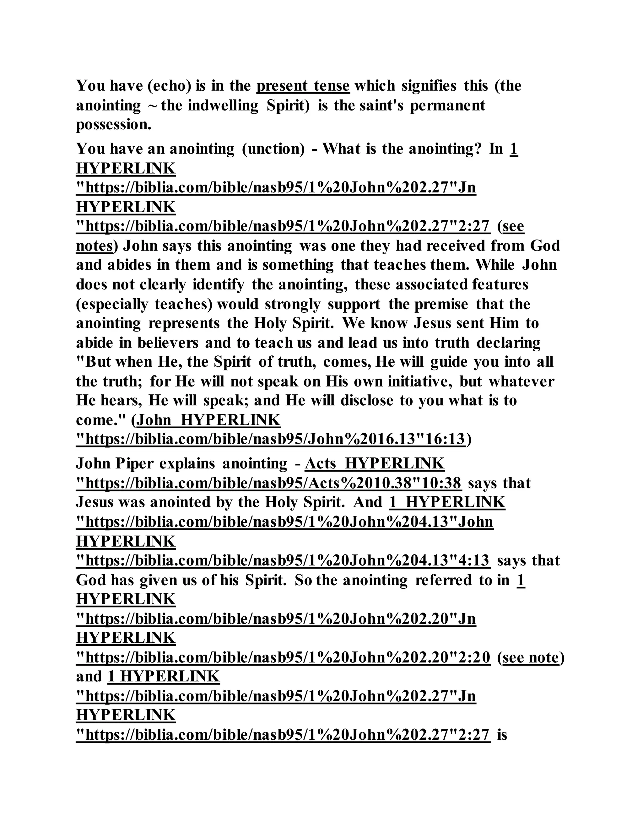 Holy spirit anointing with truth | PDF