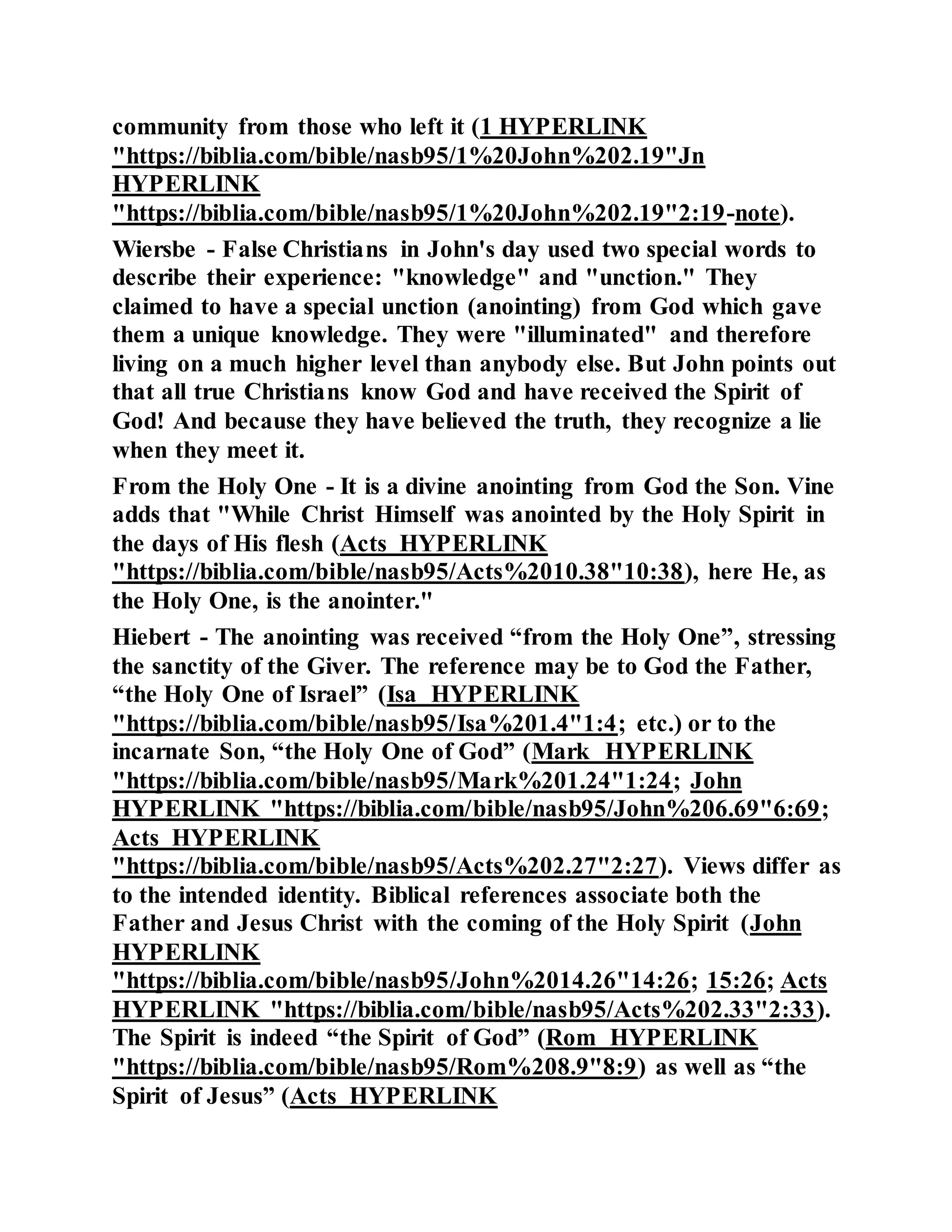 Holy spirit anointing with truth | PDF