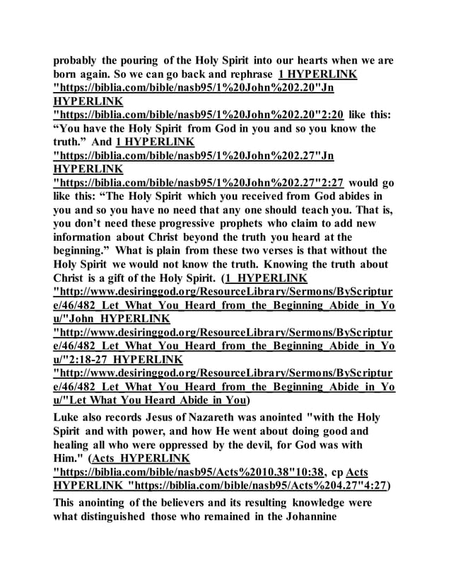 Holy spirit anointing with truth | PDF