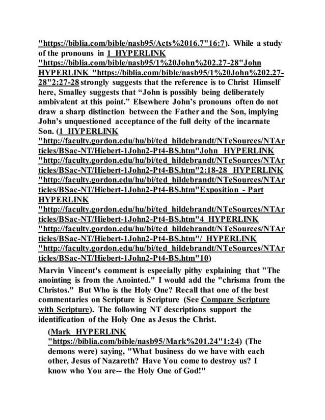 Holy spirit anointing with truth | PDF