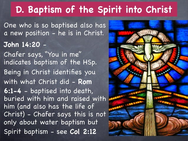 Chafer: Holy Spirit Baptism | PDF | Christianity | Religion & Spirituality