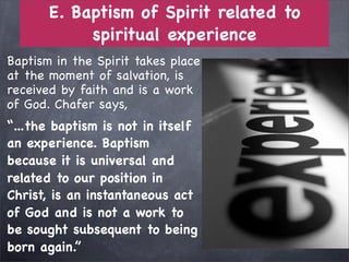 Chafer: Holy Spirit Baptism | PDF | Christianity | Religion & Spirituality