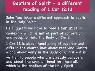 Chafer: Holy Spirit Baptism | PDF | Christianity | Religion & Spirituality