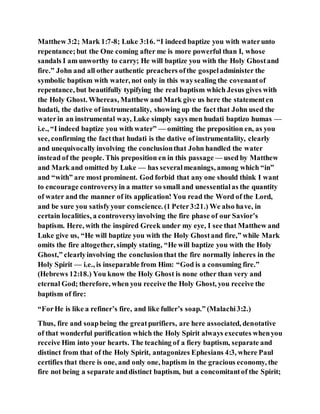 Holy spirit baptism of fire | DOCX