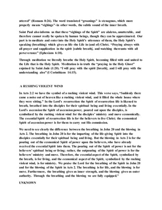 Holy spirit breath of god | DOCX
