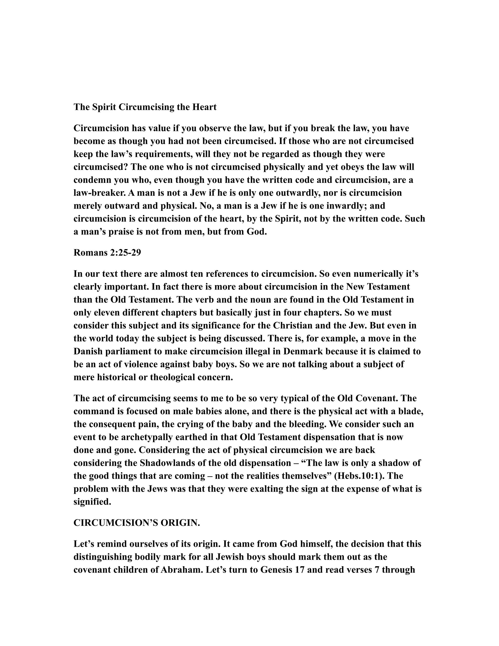 Holy spirit circumcision | RTF