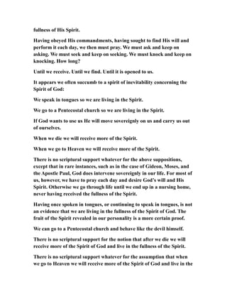 Holy spirit fullness | RTF