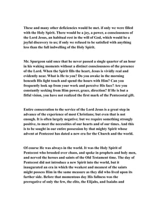 Holy spirit fullness | RTF