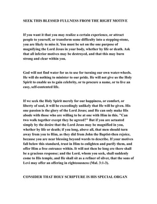 Holy spirit fullness | RTF