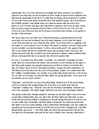 Holy spirit gift of apostleship | DOCX