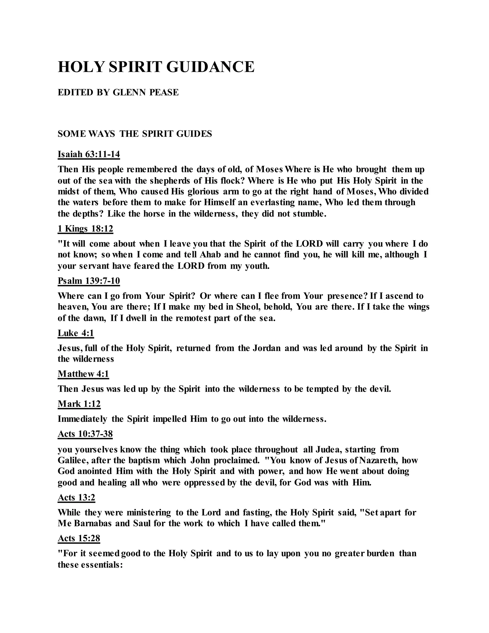 Holy spirit guidance | PDF