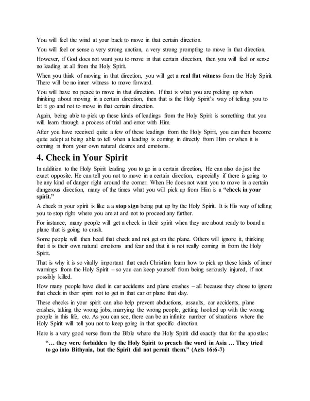 Holy spirit guidance | PDF
