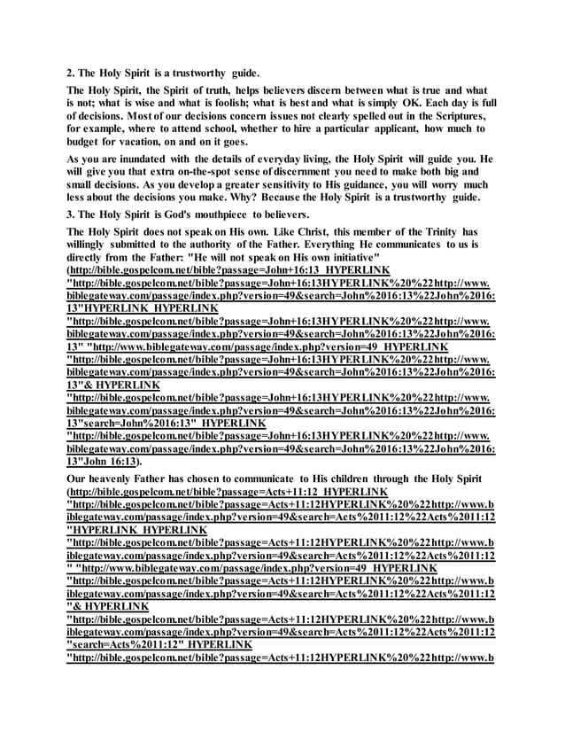 Holy spirit guidance | PDF