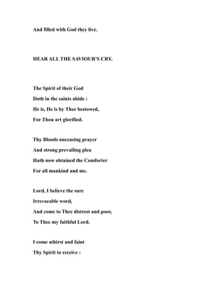 Holy spirit hymns through history | RTF