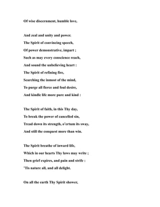 Holy spirit hymns through history | RTF