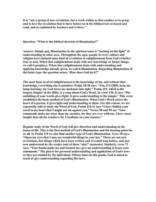 Holy spirit illumination | RTF