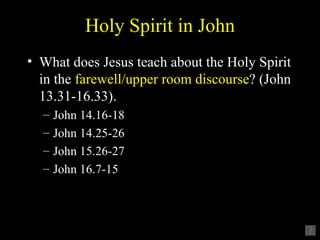 Holy Spirit In John's Gospel | PPT
