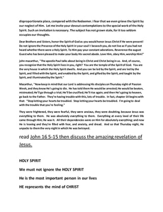 Holy spirit lesson 1 | PDF