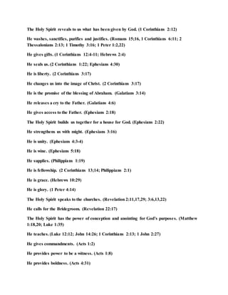 Holy spirit lesson 1 | PDF