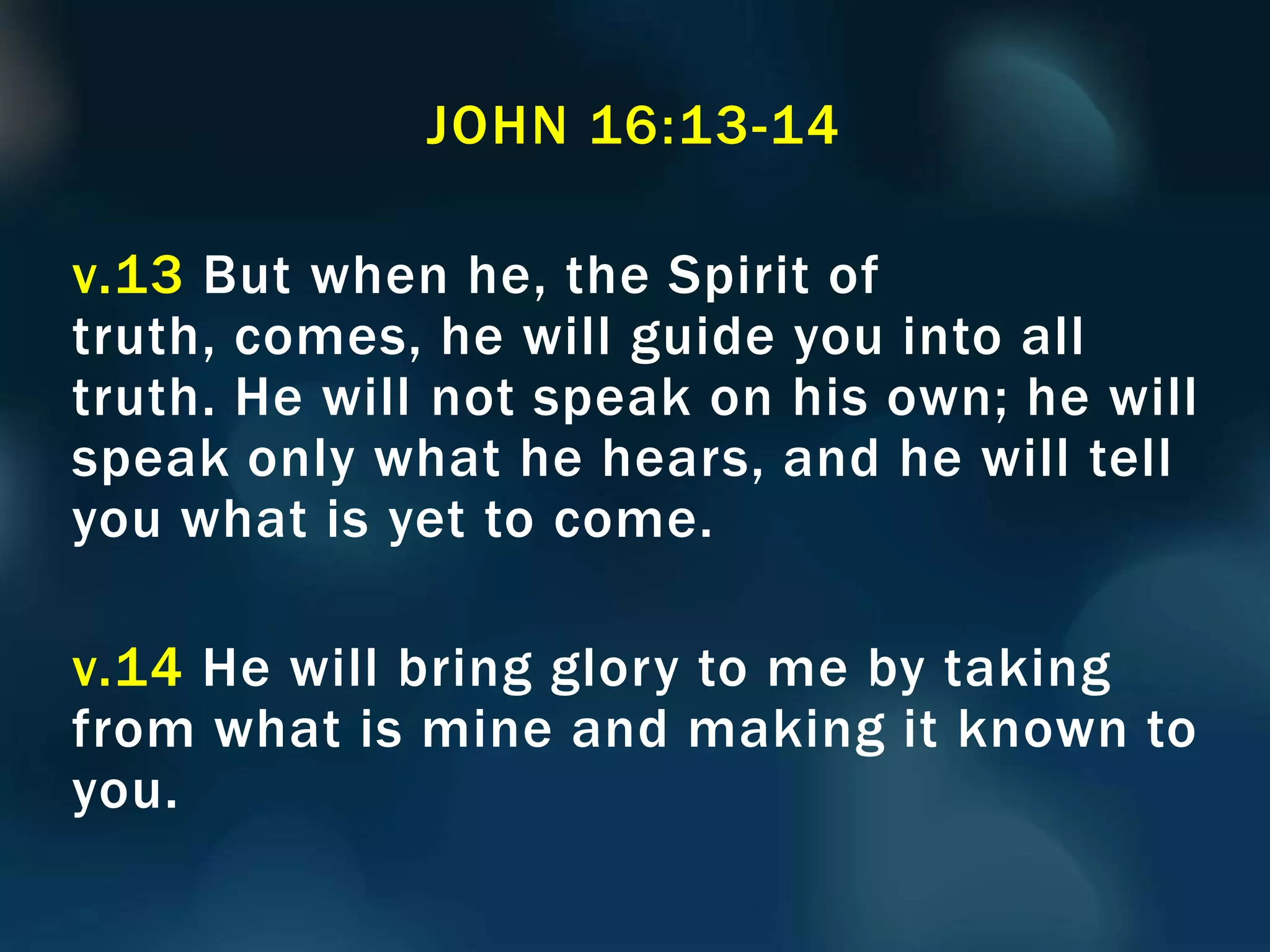 Holy Spirit Gives You Understanding | PPTX