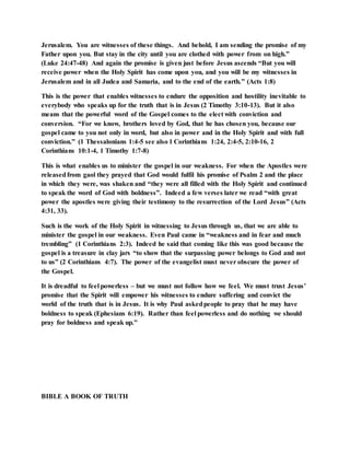 Holy spirit power to witness | DOCX