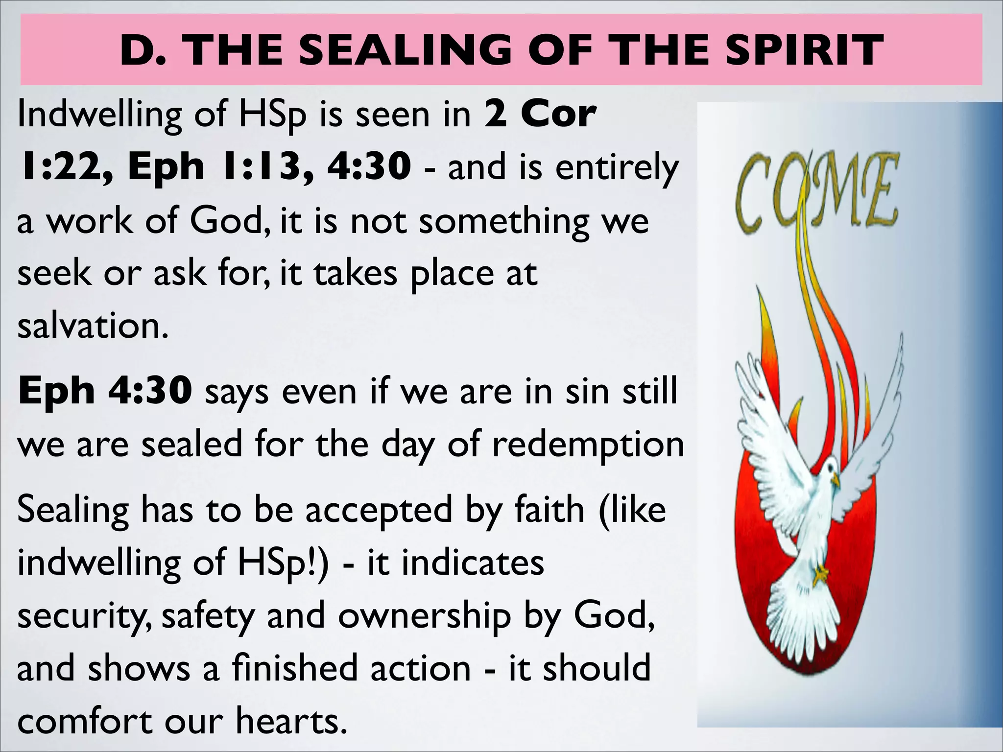 Holy spirit regeneration | PDF