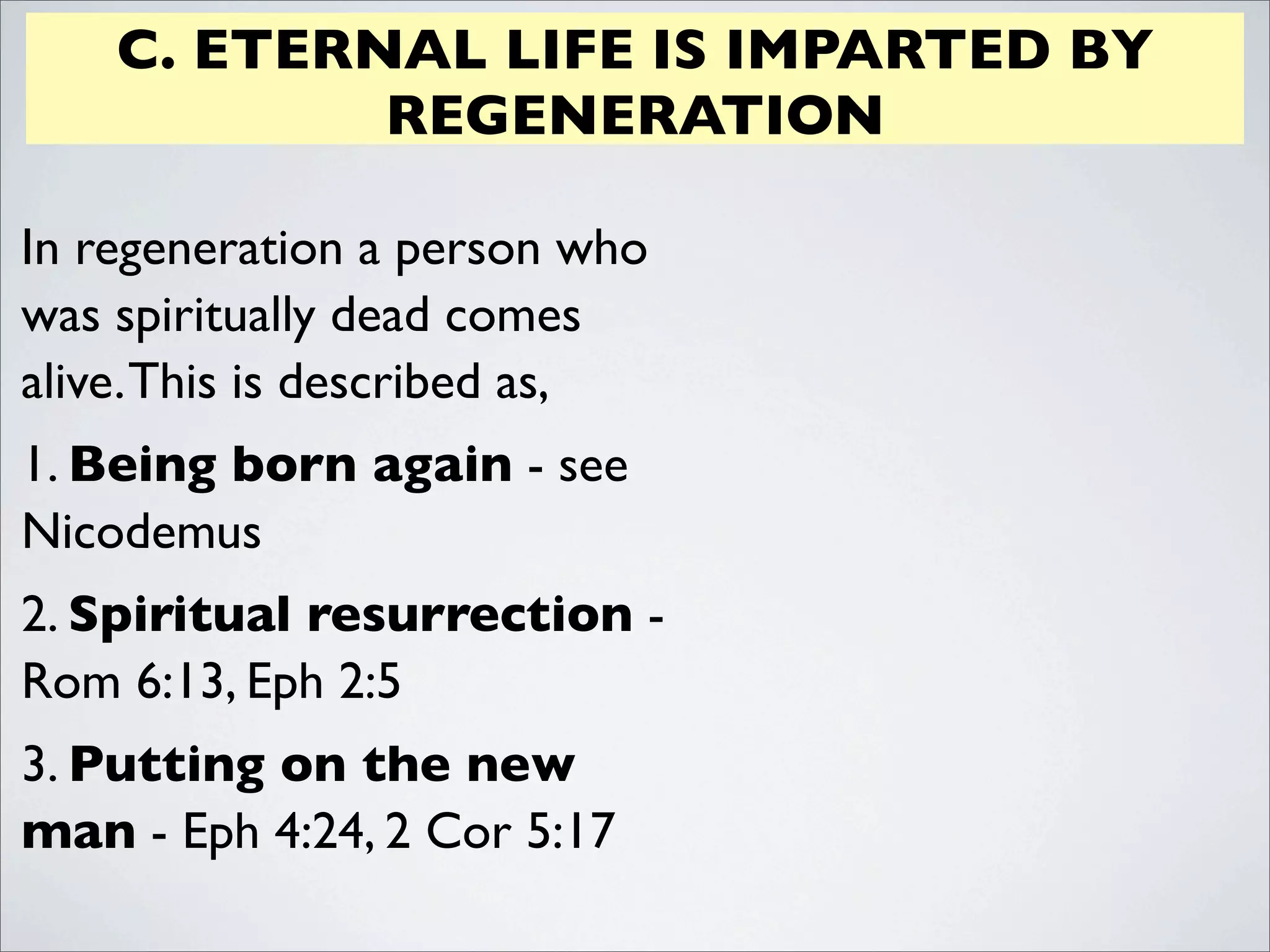 Holy spirit regeneration | PDF
