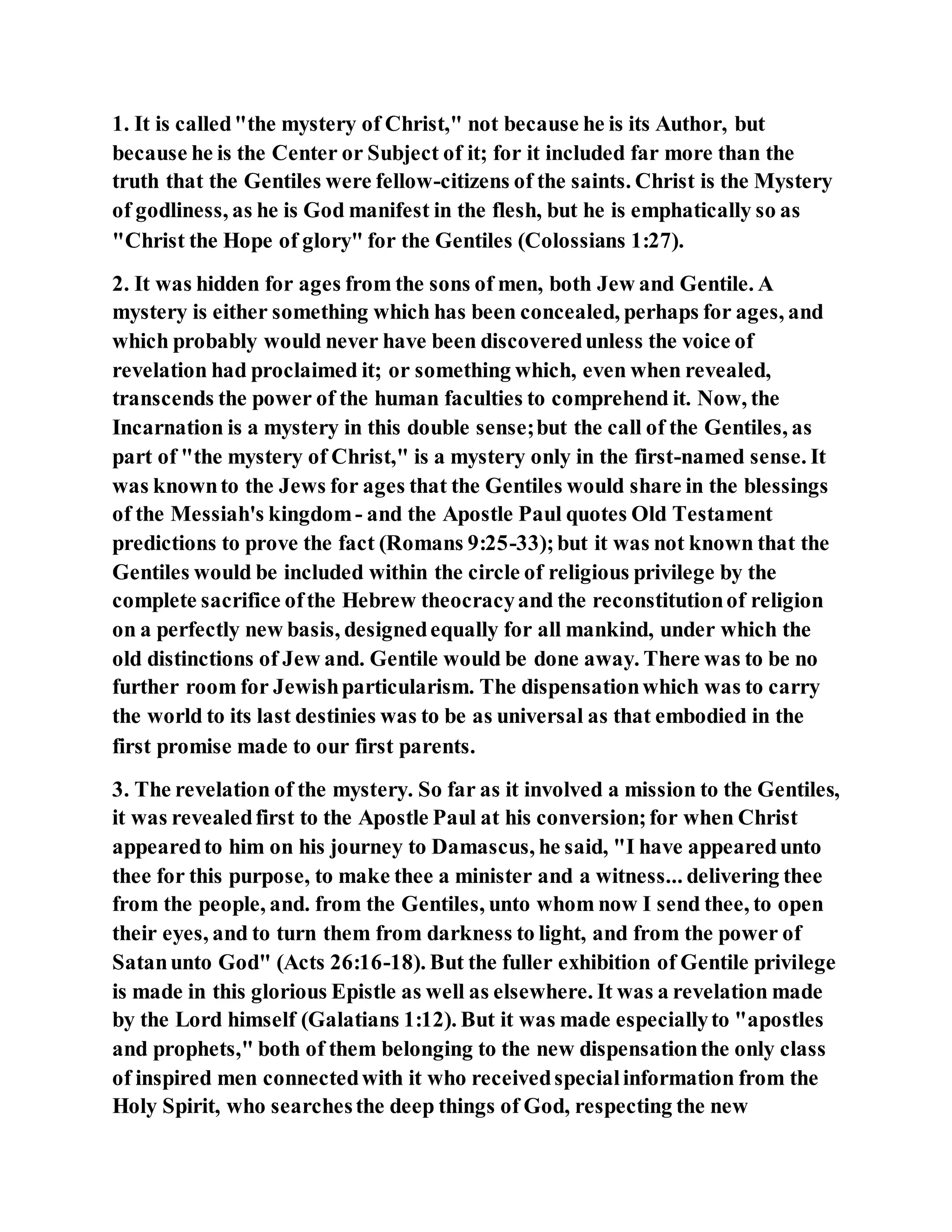 Holy spirit revelation to apostles and prophets | PDF